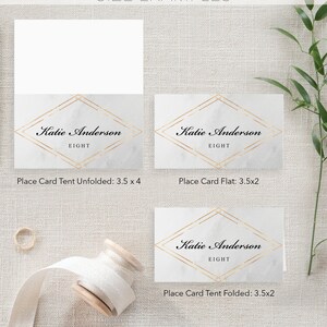 Modern Place Card Printable Template, Wedding Place Cards, Seating ...