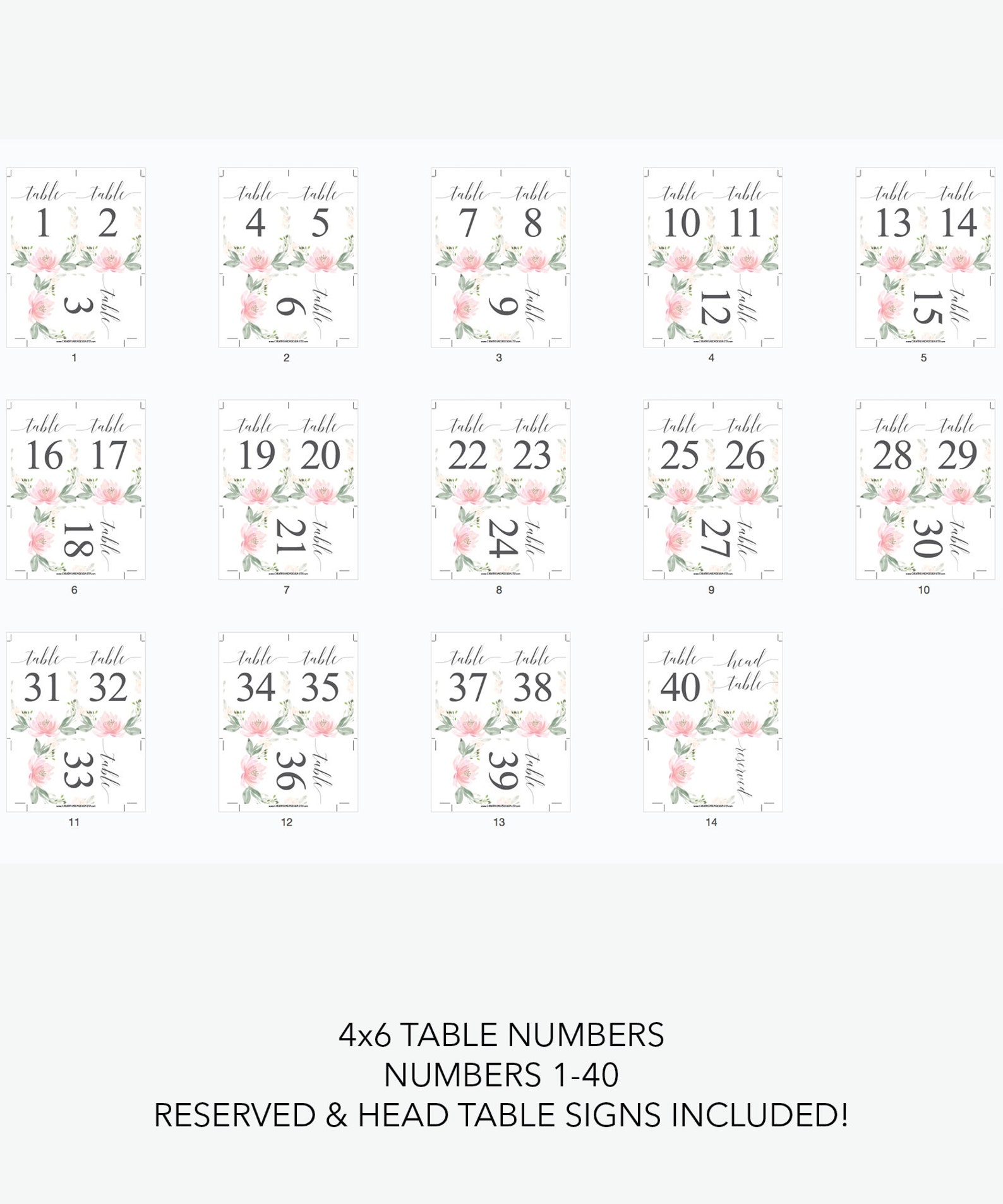 Boho Table Numbers Printable Wedding Table Numbers 4x6 - Etsy