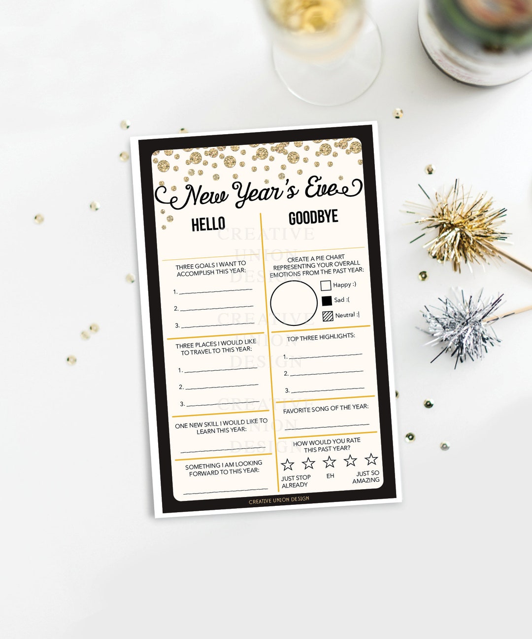 New Years Eve Game, Hello 2025, Goodbye 2024 Game, Family New Years Eve ...