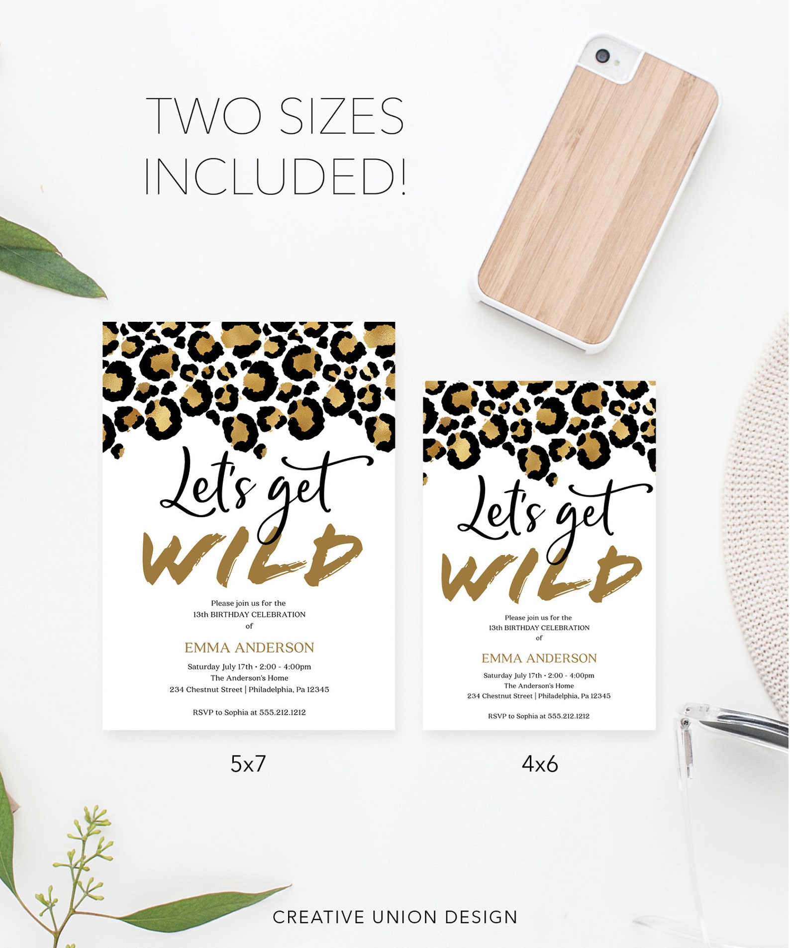 Let's Get Wild Birthday Party Invitation Template Party - Etsy