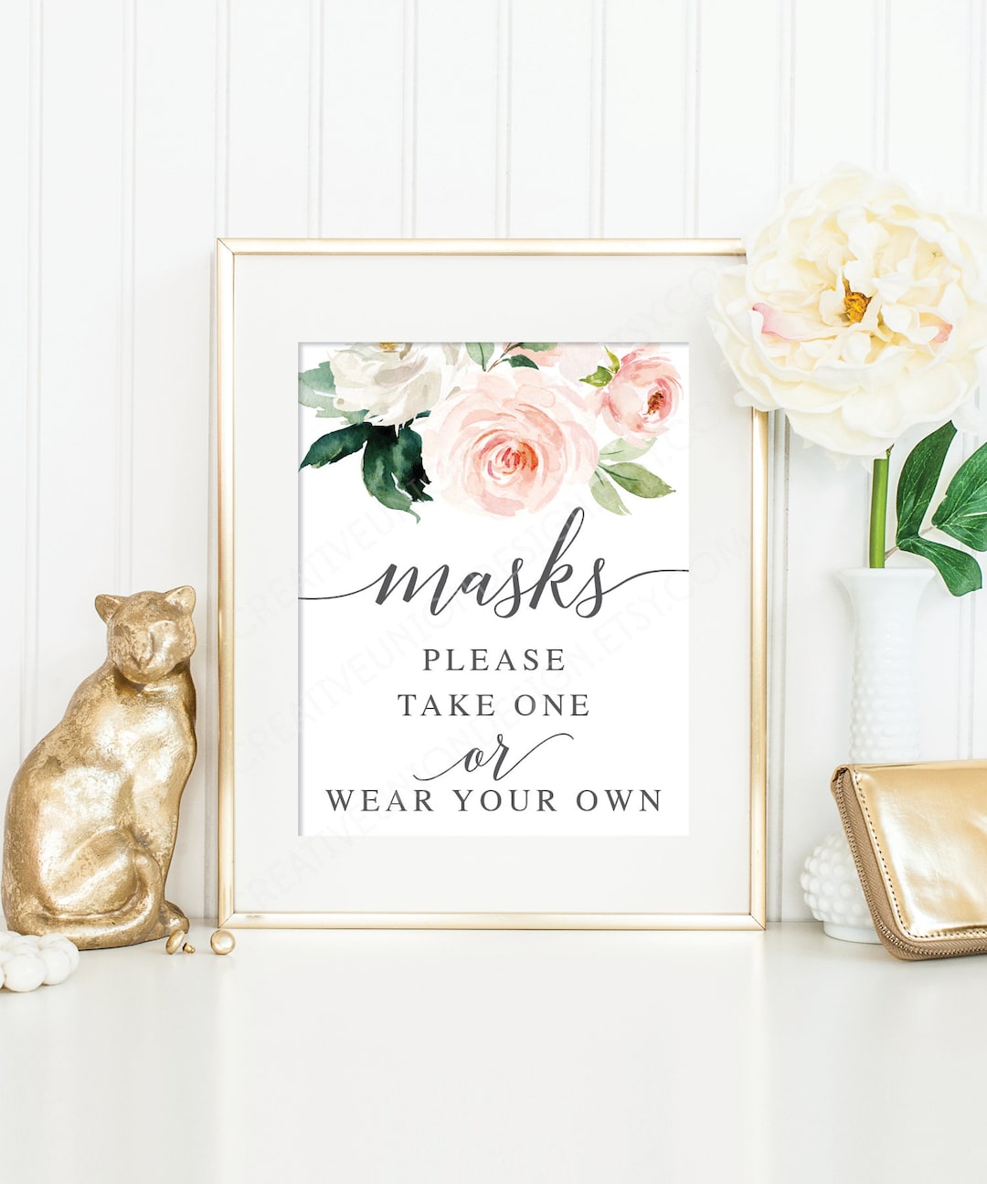 Please Take A Mask Sign Printable Wear A Mask Wedding Sign Please Take ...