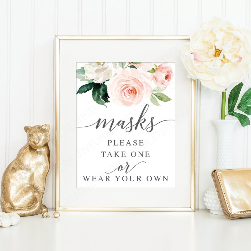 Please Take A Mask Sign - Printable - Wear A Mask - Wedding Sign ...
