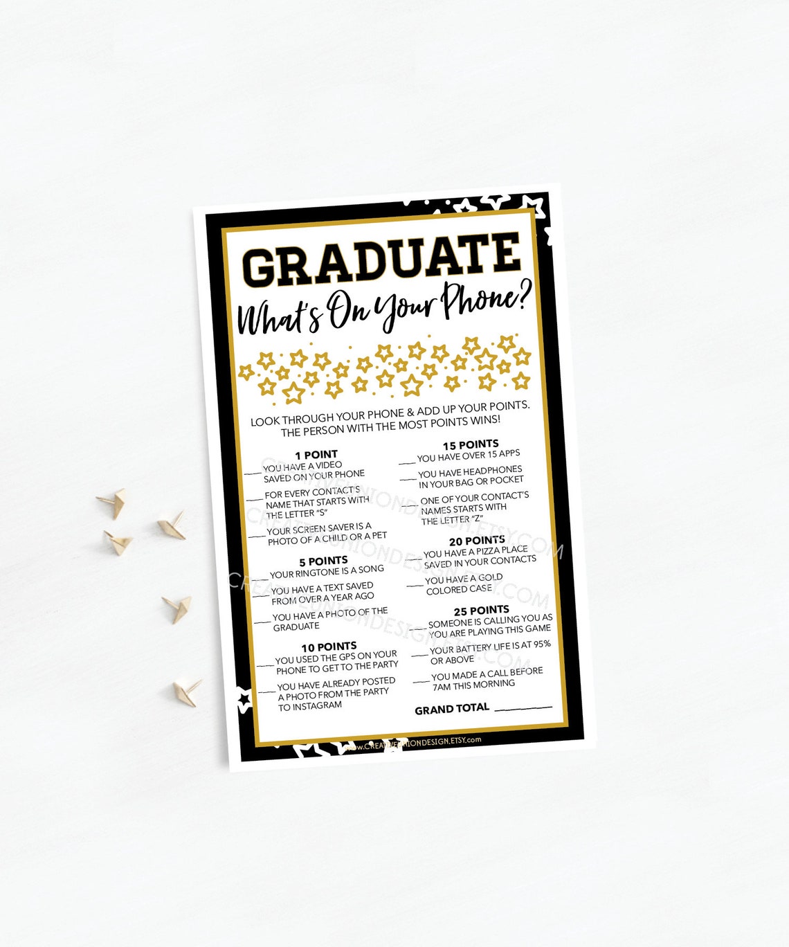 What's on Your Phone Graduation Party Game Grad Party - Etsy