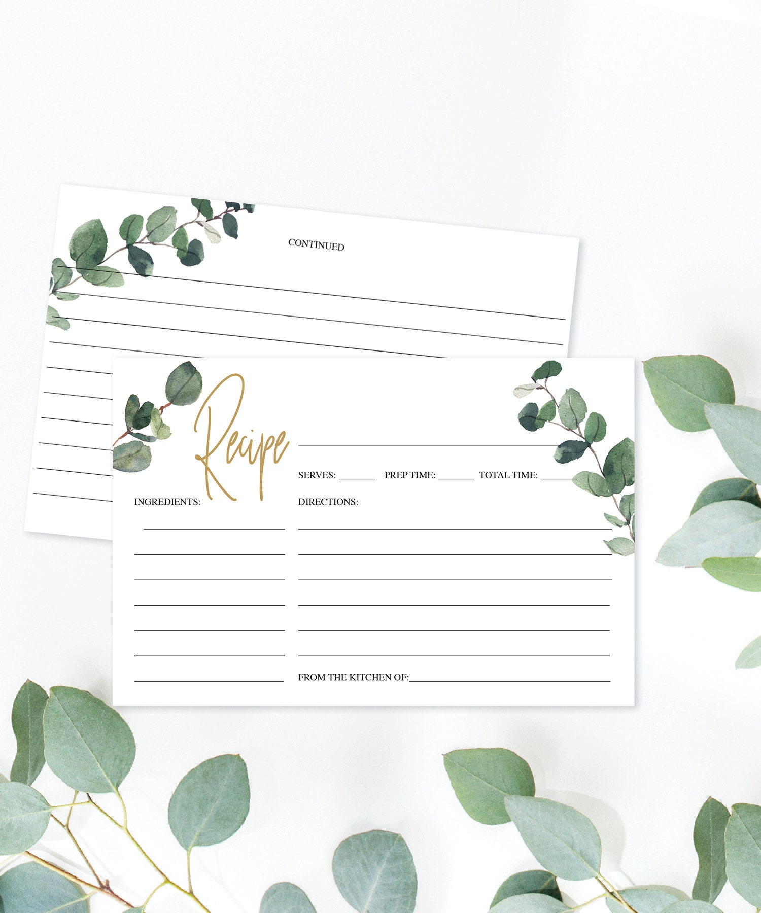 Recipe Card and Request Card Printable Recipe Card Bridal - Etsy Canada