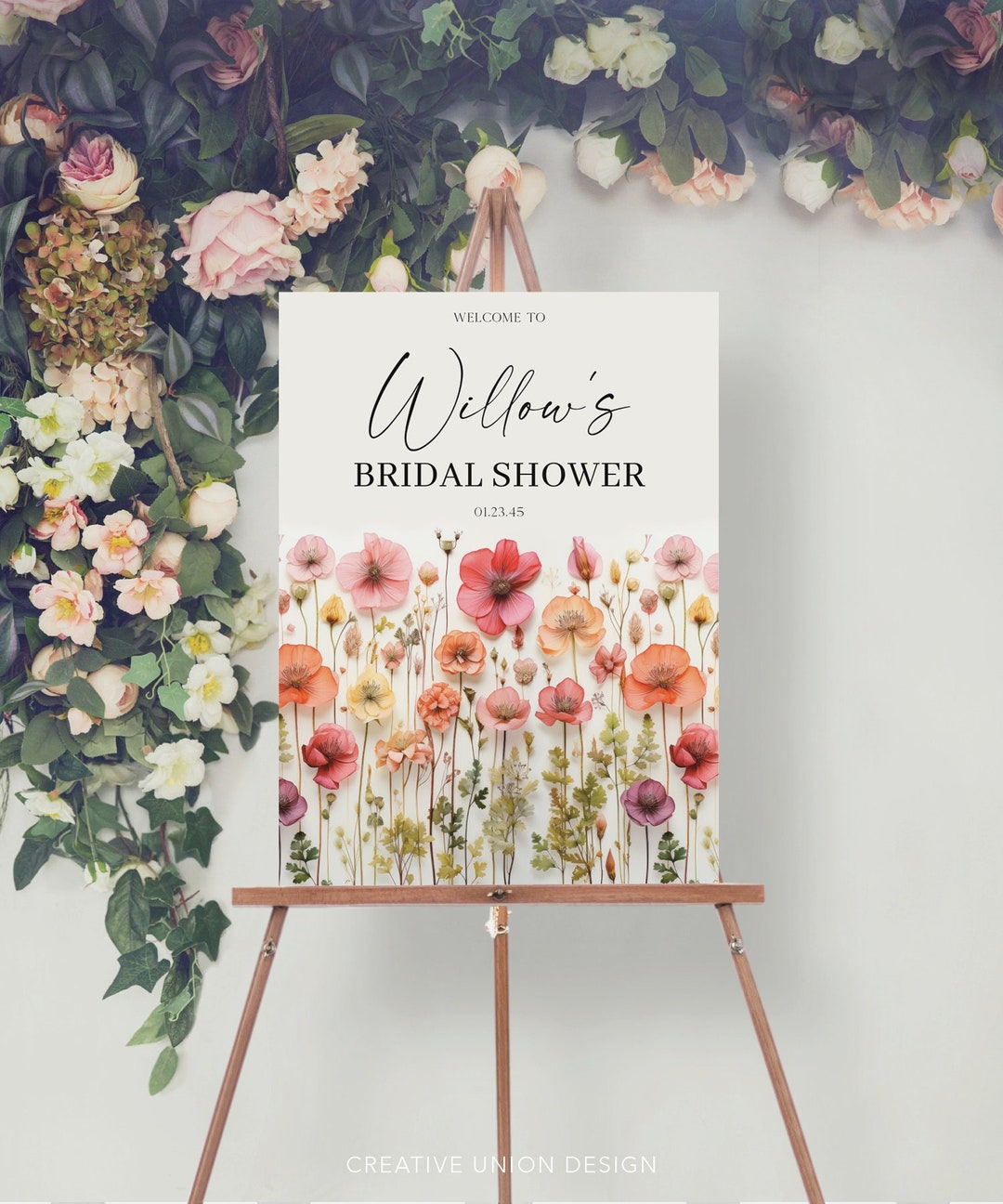 Editable Wildflower Welcome Sign Template, Printable Bridal Shower ...