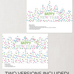 Printable New Years Eve Crowns, New Year's Eve Hat, Kids Crafts, Party ...