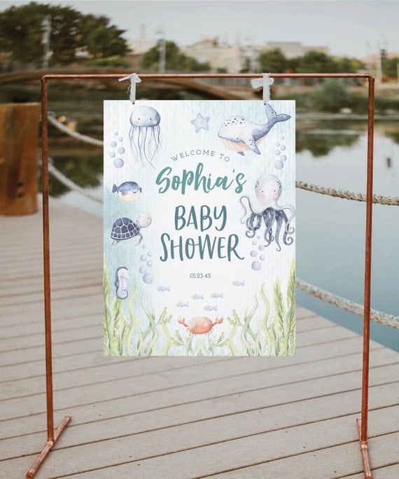 Editable Baby Shower Welcome Sign Template, Welcome, Baby Shower ...