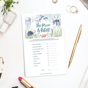 Under the Sea Baby Shower Games Bundle, 6 Baby Shower Games Package ...