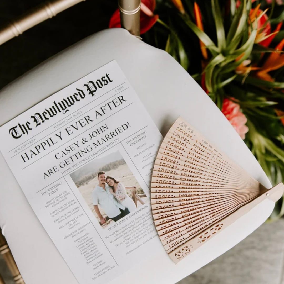 Newspaper Wedding Program, Fully Editable, Printable Wedding Programs ...