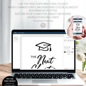 Graduation Table Sign Template the Next Chapter Begins at Printable ...