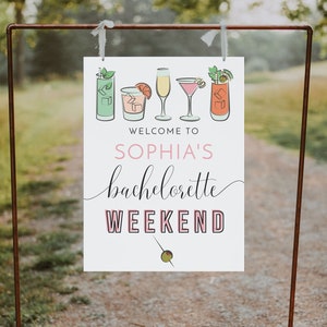 Bachelorette Party Welcome Sign Template, Bachelorette Weekend ...