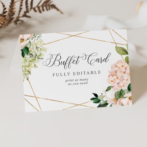 Buffet Food Signs Template, Printable Food Labels, Tented Cards, Food ...