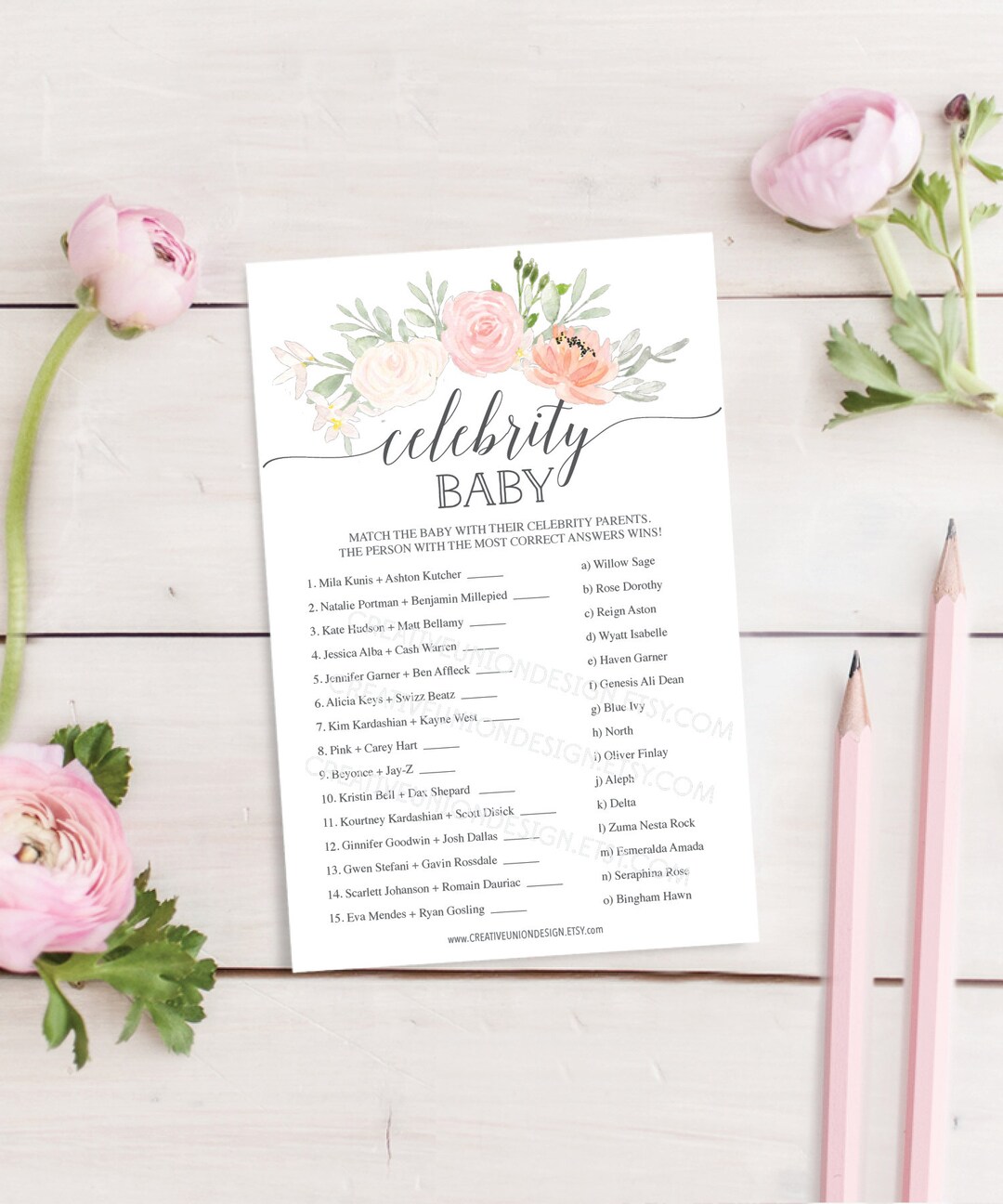 Celebrity Baby, Baby Shower Game, Baby Shower Games, Celebrity Babies ...