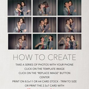 Photo Booth Strip Save the Date Template, Photo Booth Film Strip, Save ...