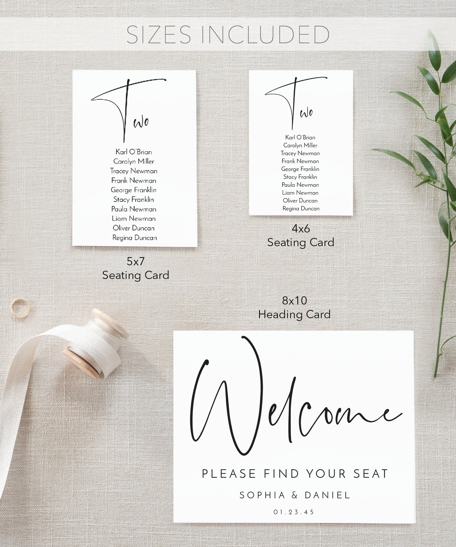 Minimal Seating Chart Template Printable Seating Cards Table - Etsy Canada