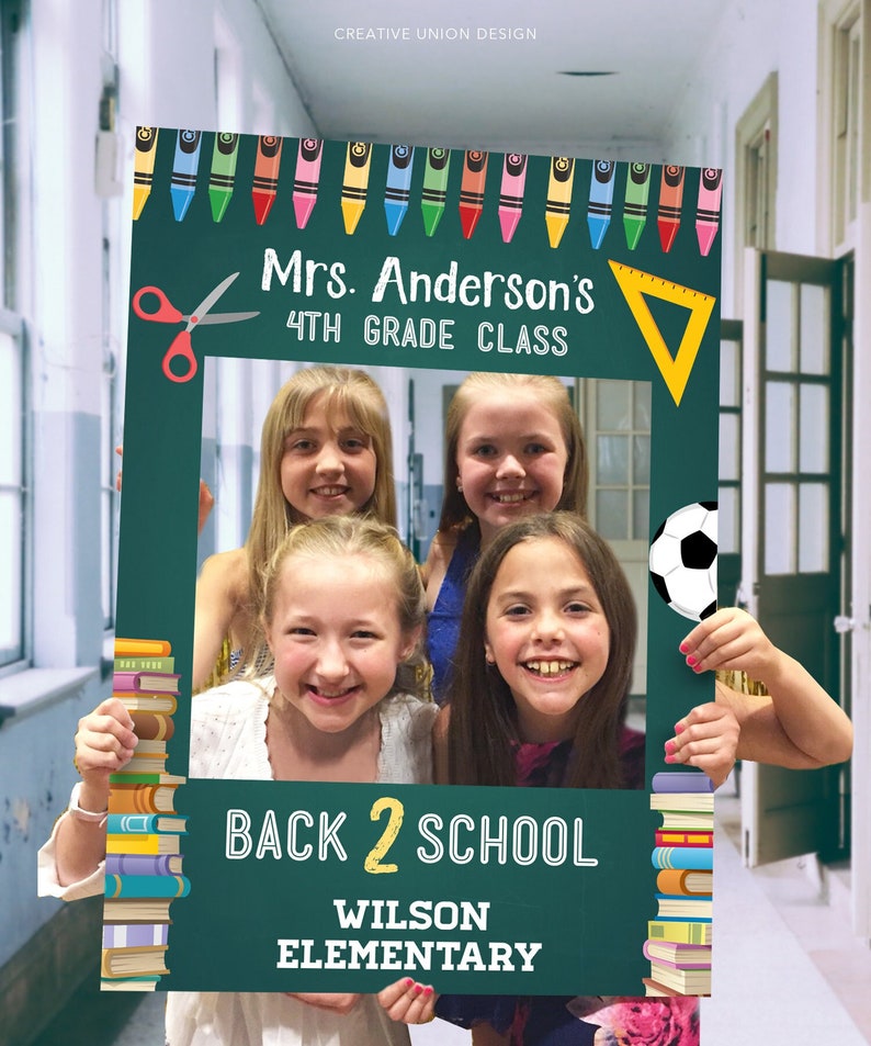 Back to School Photo Prop Template, First Day of School Photo Booth ...