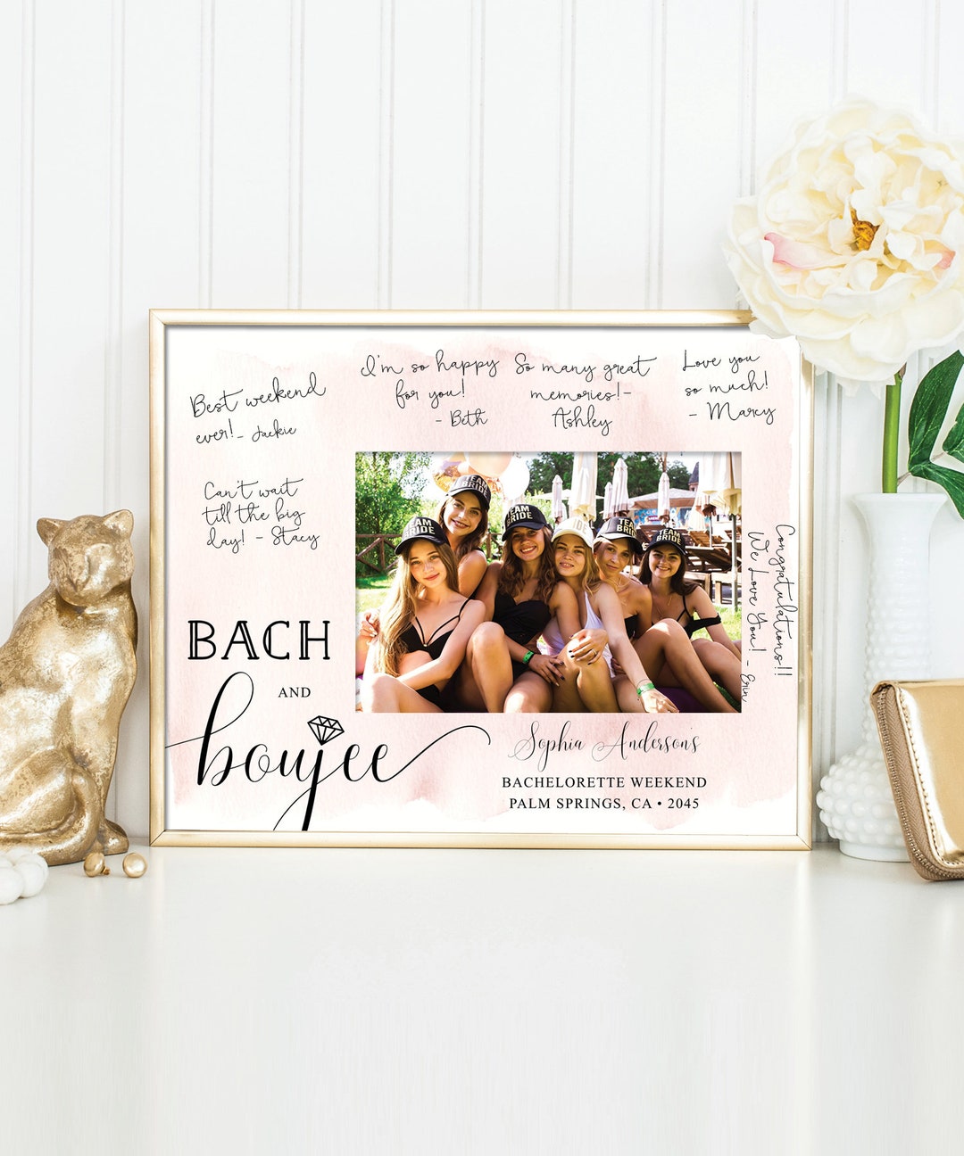 Boujee Bachelorette Photo Mat Template, Bachelorette Party Keepsake ...