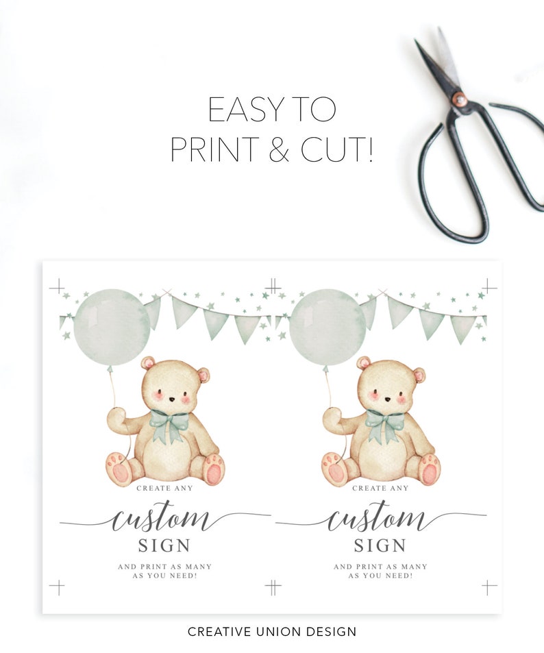 Editable Custom Sign Template, Custom Baby Shower Sign, Favors, Gifts ...