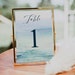 Minimal Beach Wedding Table Numbers, Wedding Table Number Template ...