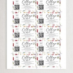 College Fund QR Code Sign Template, QR Code College Fund Insert Card ...