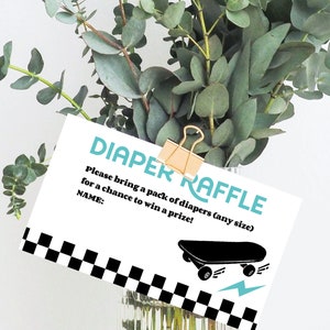 Diaper Raffle Baby on Board Boy Baby Shower Diaper Raffle Template ...
