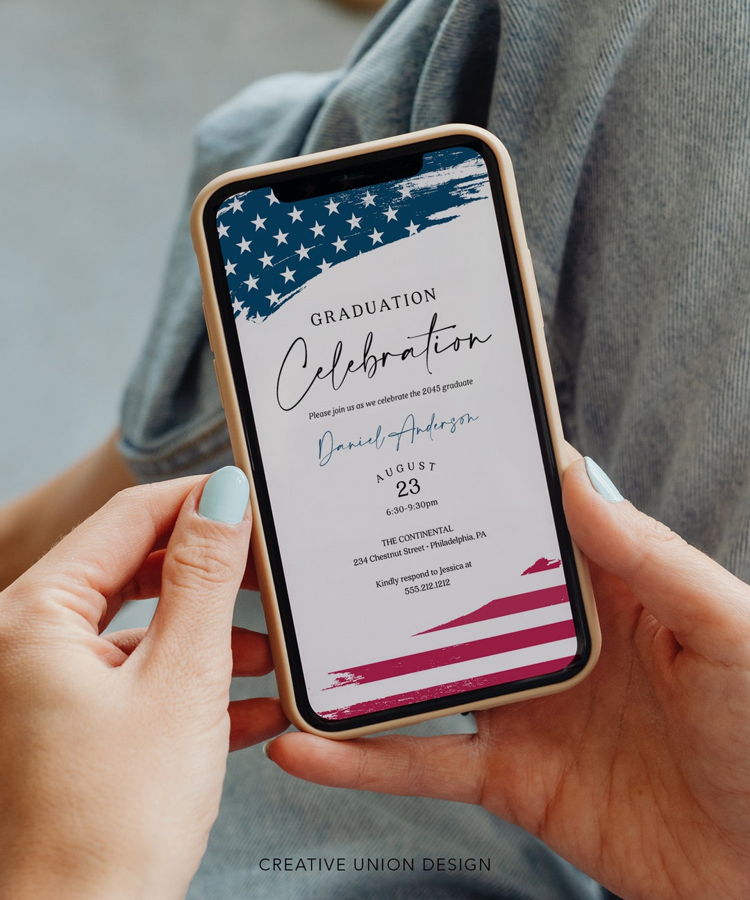 Digital Police Graduation Invitation Template, Text Message Invite ...