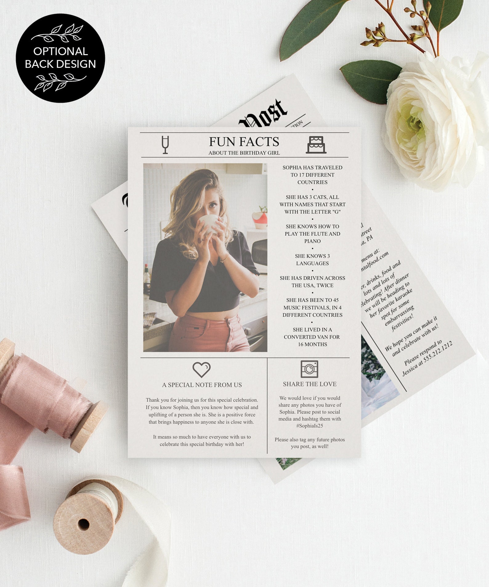 Newspaper Birthday Party Invitation Template, Birthday Invite, Party ...