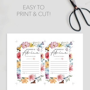 Advice and Wishes for the Bride Template, Advice for the Soon to Be Mrs ...