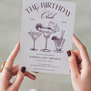 Luxury Social Club Birthday Party Invitation Template, Luxury 21st ...