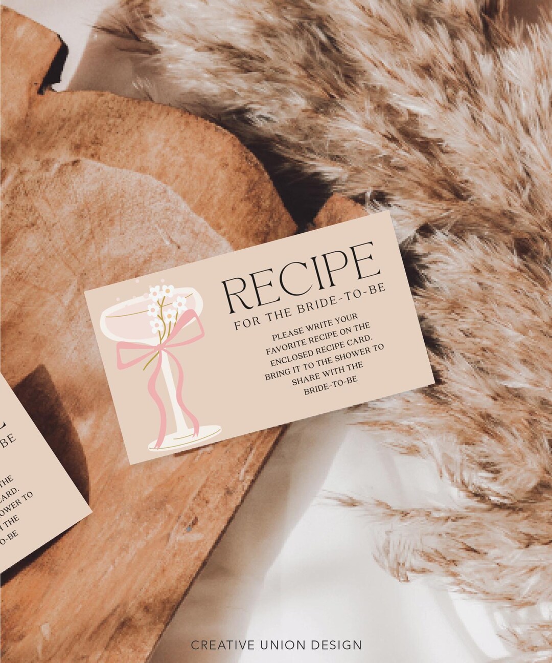 Recipe Card Template, Download, Printable Recipe Card Insert, Bridal ...