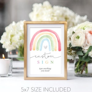 Editable Custom Sign Template, Custom Baby Shower Sign, Favors, Gifts ...