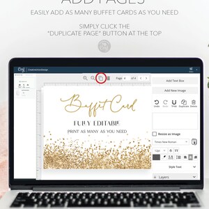 New Years Eve Buffet Card Template, Food Label, Buffet Printable ...