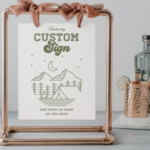 Camp Bach Custom Sign Template, Editable Bachelorette Party Sign ...