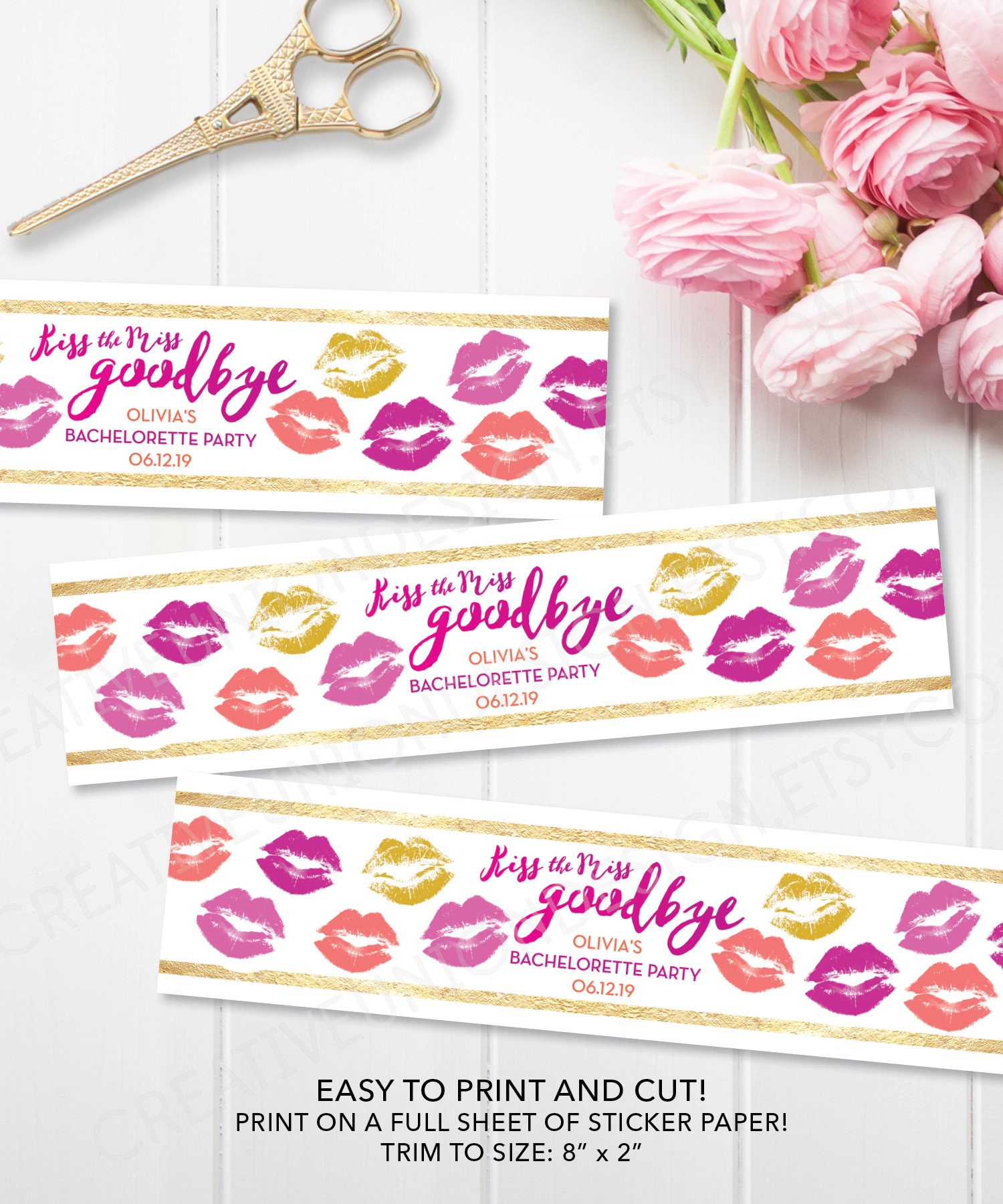 Bachelorette Party Water Bottle Labels Editable Water Bottle - Etsy