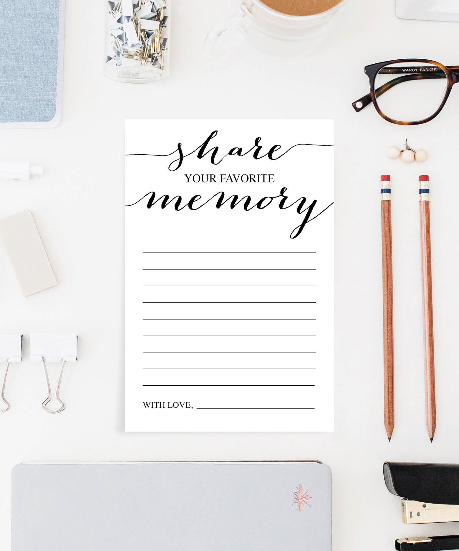 Share a Memory Card Favorite Memory Memorial Card | Etsy