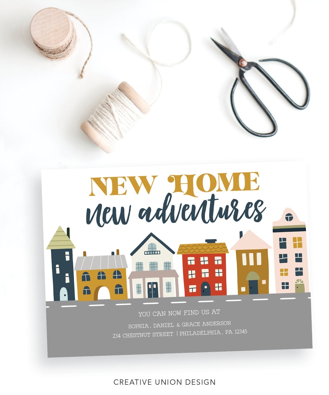 New Home Moving Announcement Cards, New Home New Adventures Card ...
