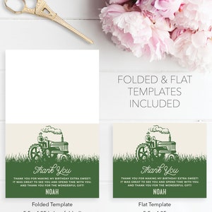 Country Farm Tractor Thank You Card, Birthday Thank You Card ...