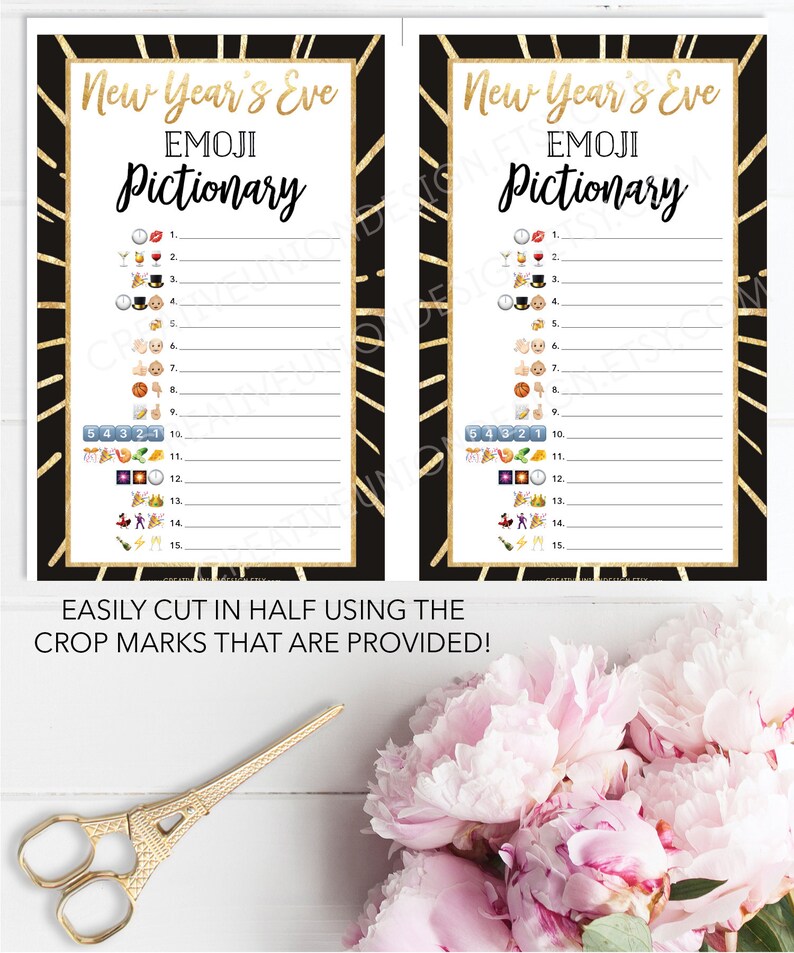 New Years Eve Game, Emoji Game, New Year's Eve Wedding, Family New ...