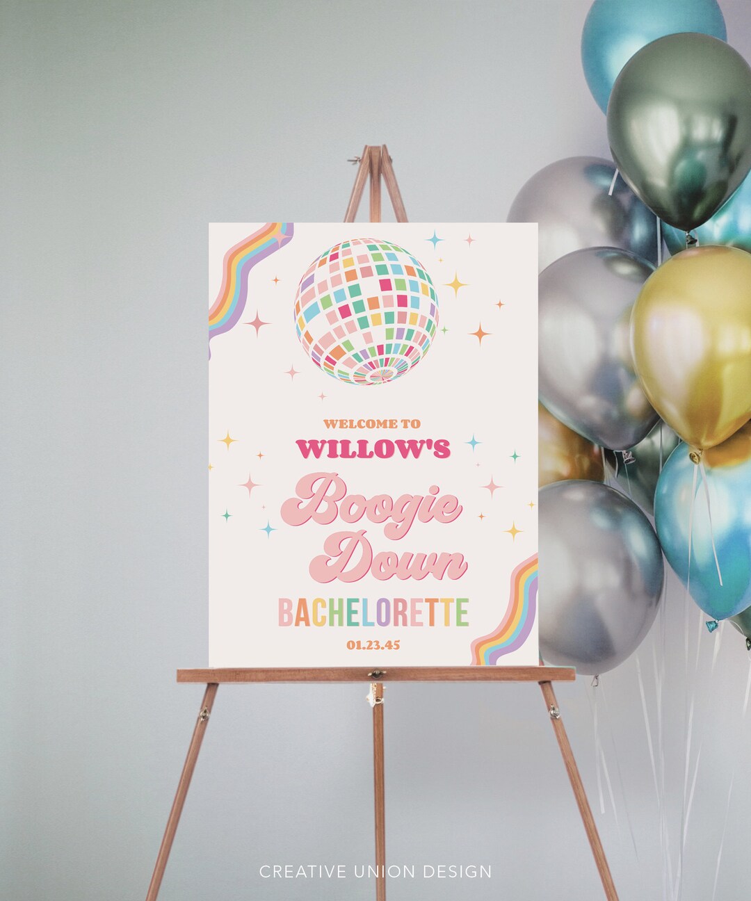 Editable Boogie Down Bachelorette Party Welcome Sign Template, Welcome ...