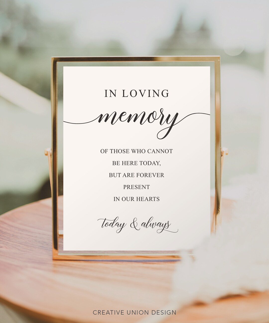 Minimal Aesthetic in Loving Memory Sign Template, Editable Modern ...
