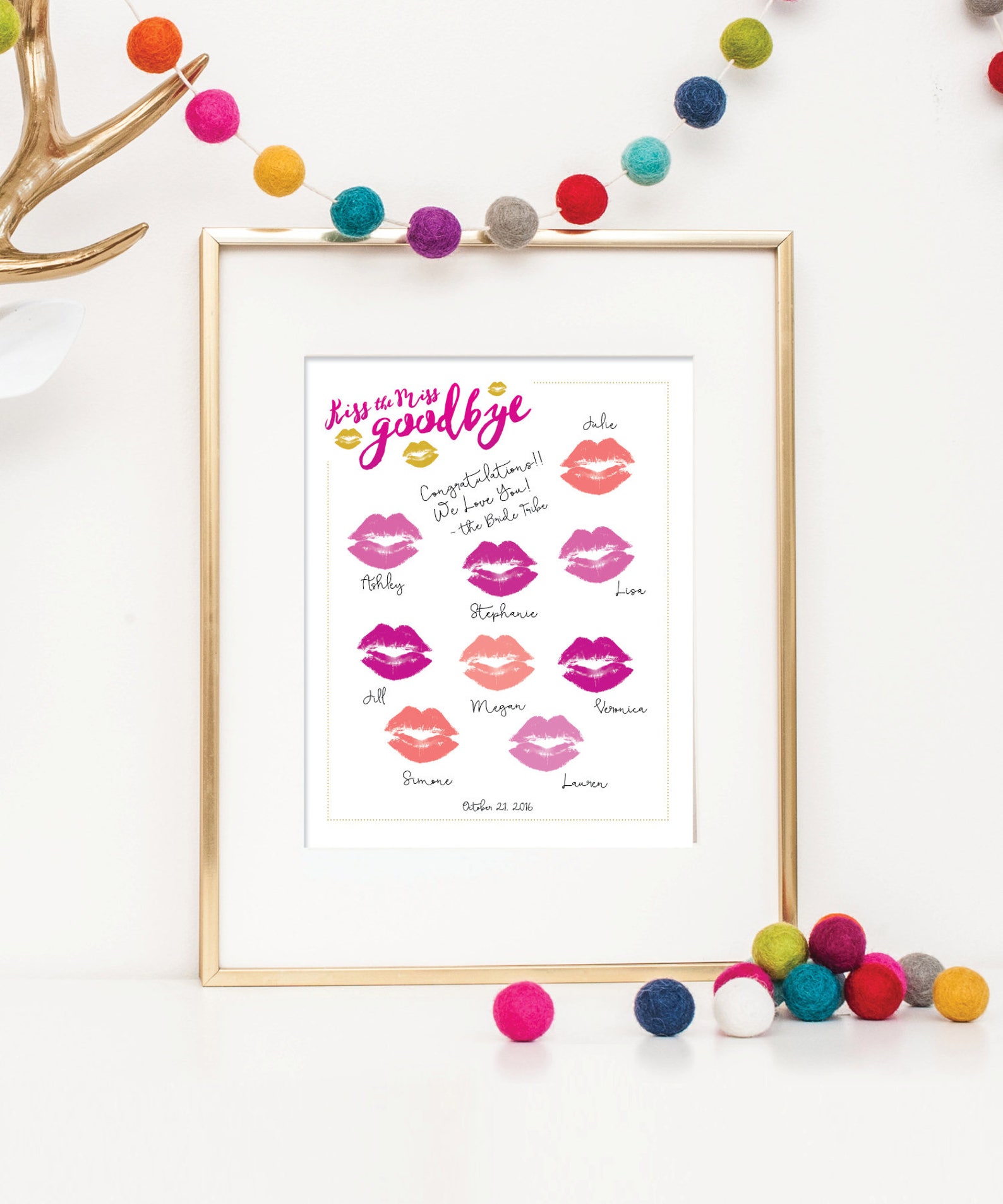 Kiss the Miss Goodbye Bachelorette Sign Bachelorette Party - Etsy