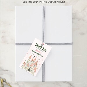 Royal Princess Favor Tags, Editable Birthday Party Thank You Tag ...