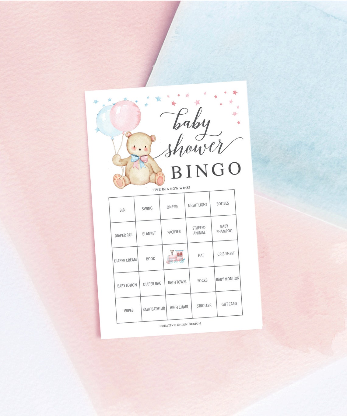 Teddy Bear Baby Shower Bingo 60 Unique Game Sheets Gender - Etsy