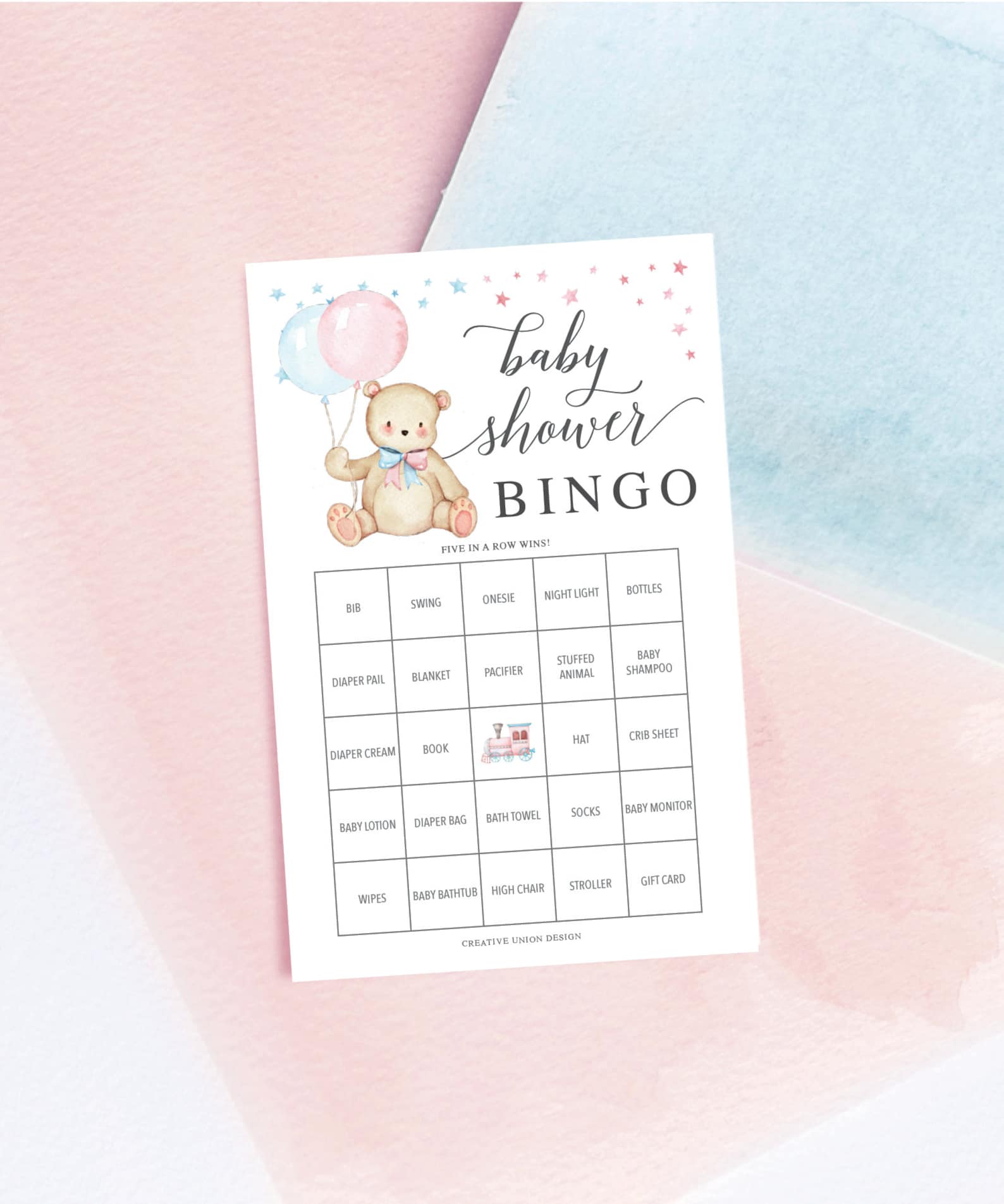 Teddy Bear Baby Shower Bingo 60 Unique Game Sheets Gender - Etsy