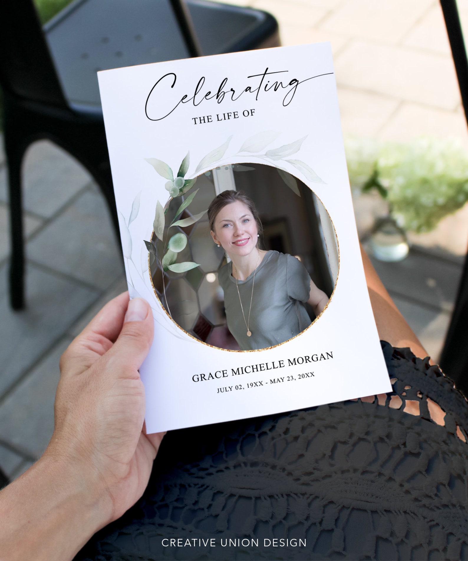 Funeral Program Template for Woman Printable Celebration of - Etsy