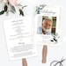 Funeral Fan Template, Printable Funeral Program, Celebration of Life ...