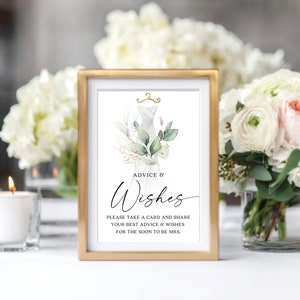 Advice and Wishes for the Bride Template, Advice for the Soon to Be Mrs ...