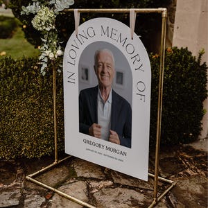 Arch Funeral Memorial Sign Template, Welcome Funeral Sign, Celebration ...