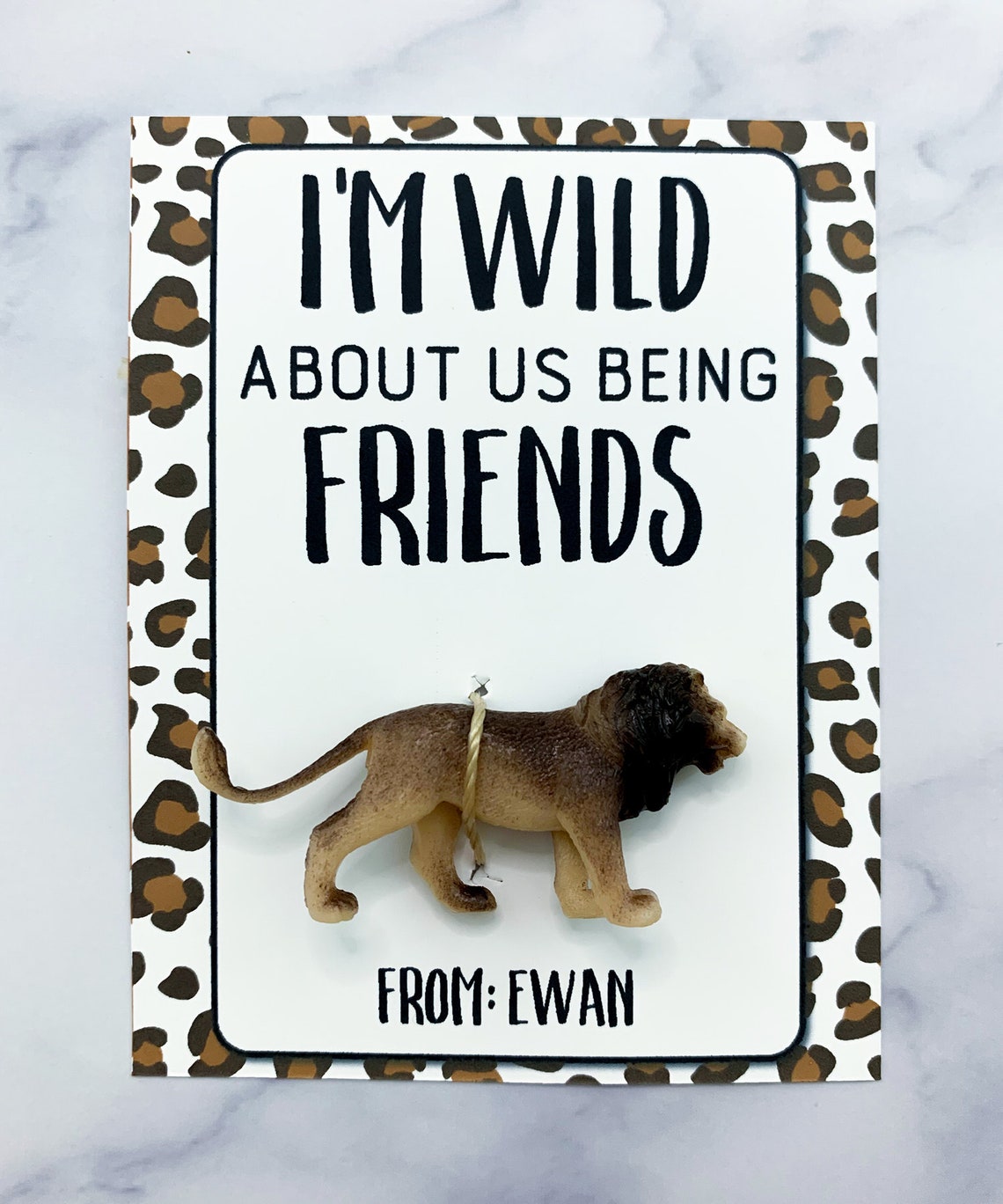 Animals Valentines Day Cards for Kids Printable Wild Animal Valentine's ...