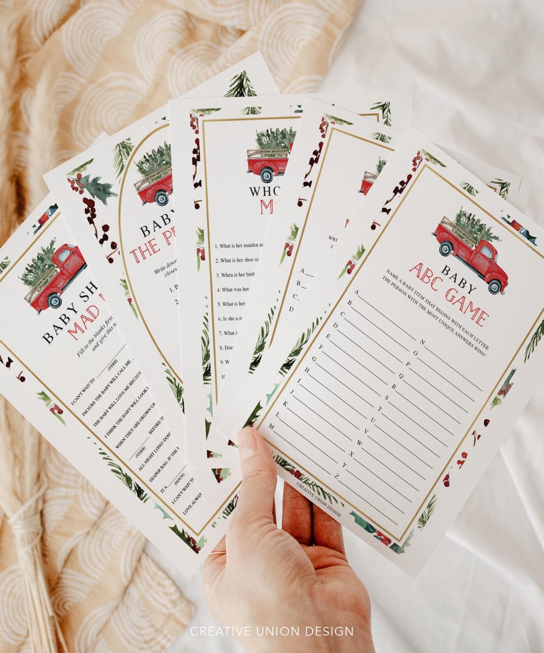 Merry Little Baby Shower Games Bundle Christmas Baby Shower Games ...